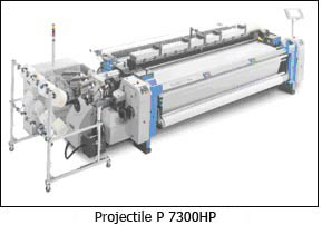 India : Sulzer Textil P 7300HP projectile loom displayed at ITME ...